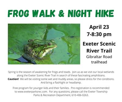 Exeter Township Parks & Recreation: Frog Walk & Night Hike